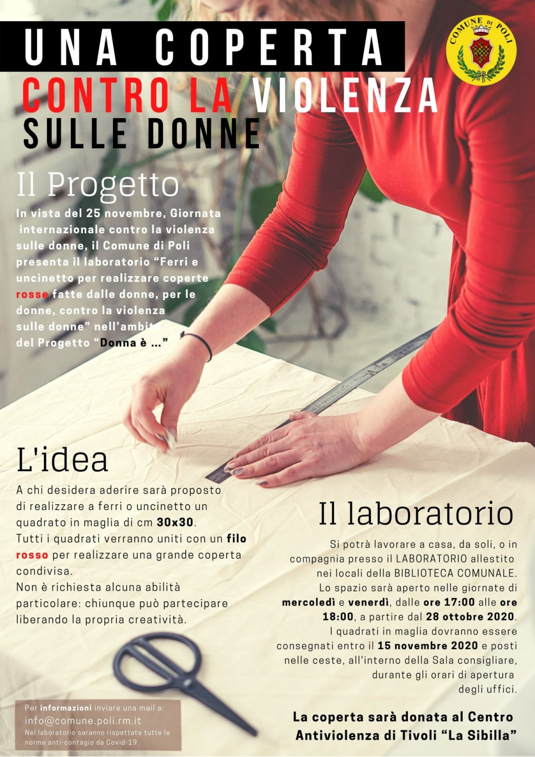 Poli, con “ferri e uncinetto” una coperta contro la violenza sulle donne – ConfineLive