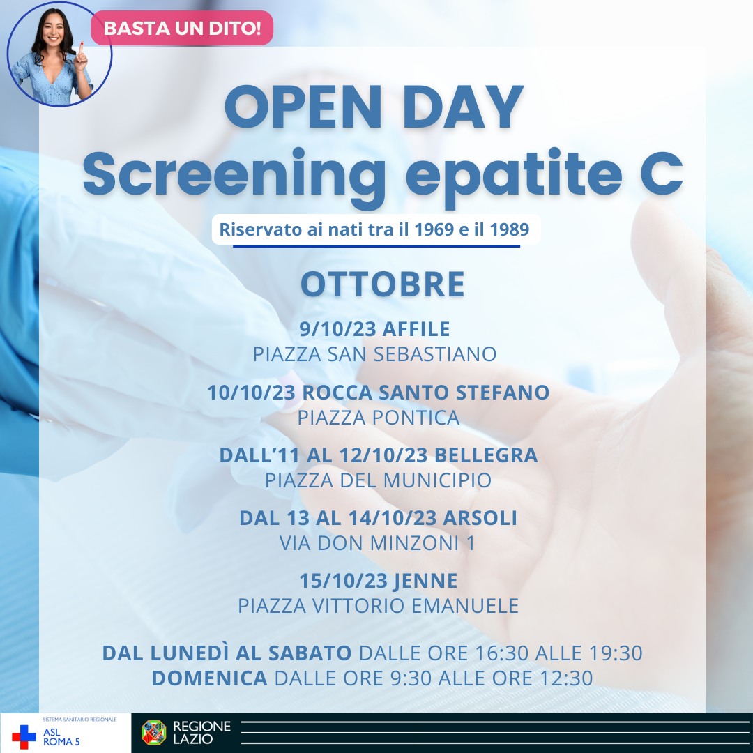 Asl Roma 5 al via gli screening gratuiti itineranti per l’epatite C – ConfineLive